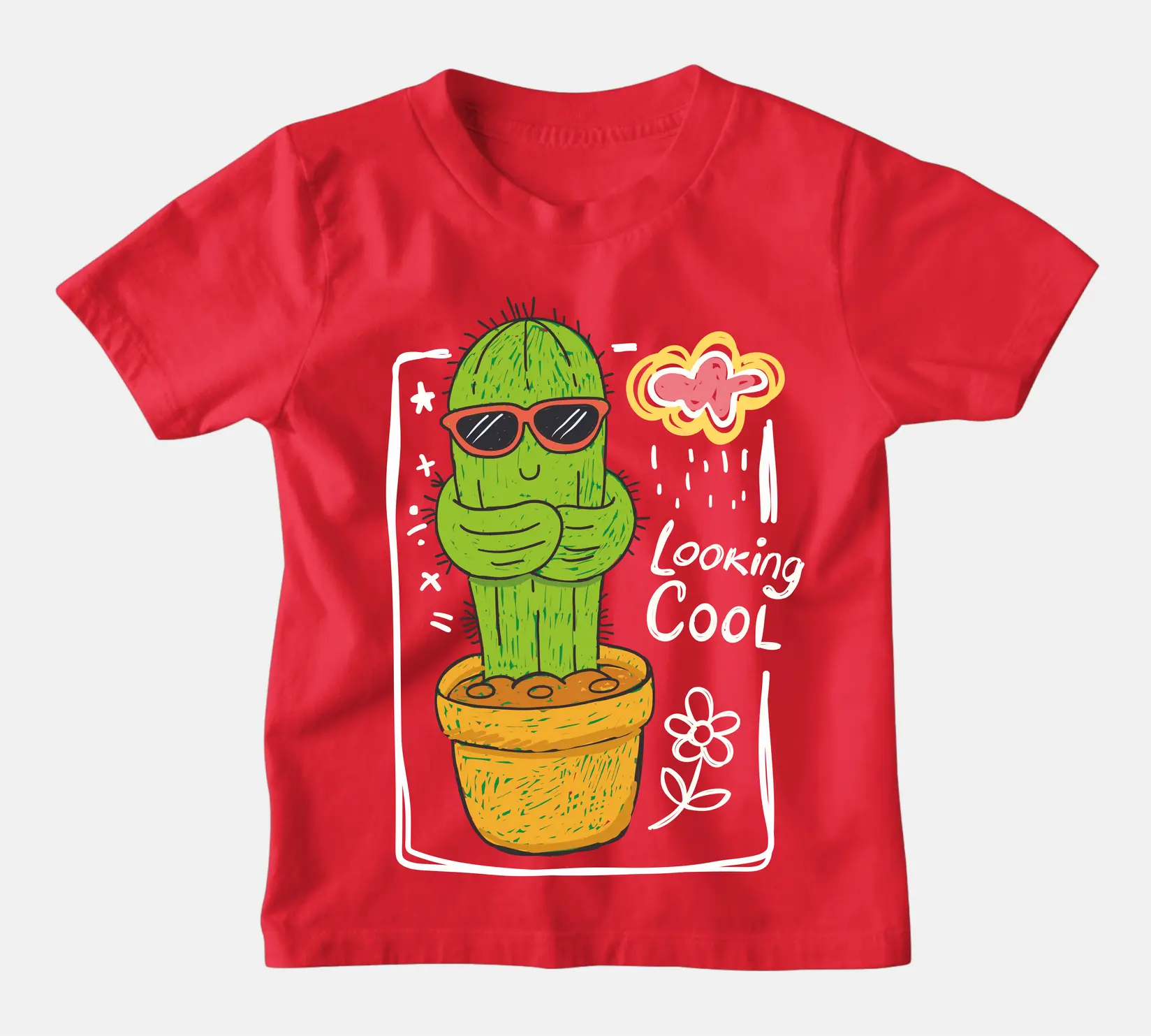 Mafimi Majica za dečake Cactus, Crvena