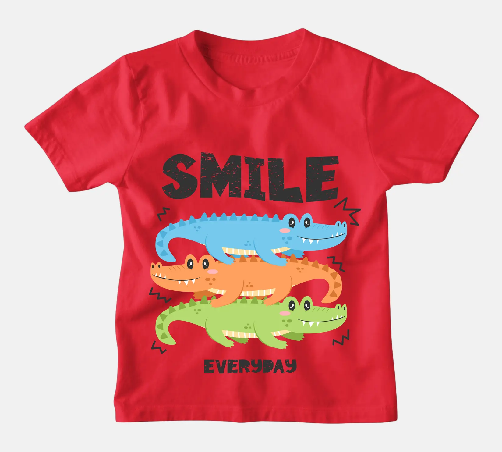 Mafimi Majica za dečake Smile Crocs, Crvena