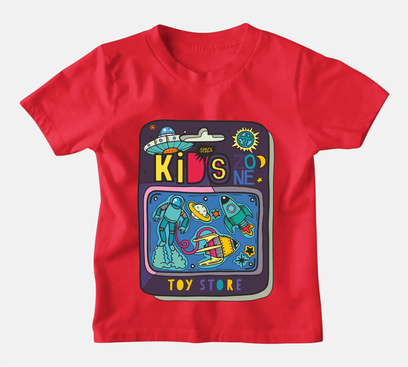 Mafimi Majica za dečake Space Kids, Crvena