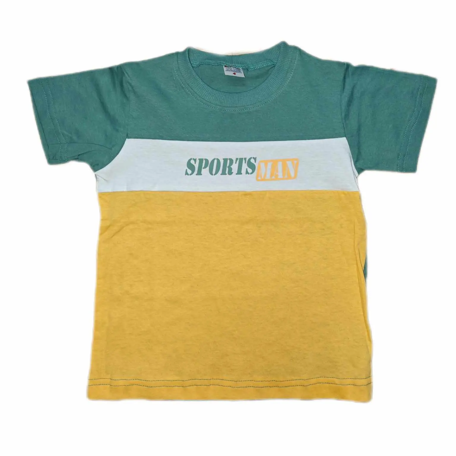 Dule i Neli Majica za dečake, sportsman, Zeleno-belo-žuta