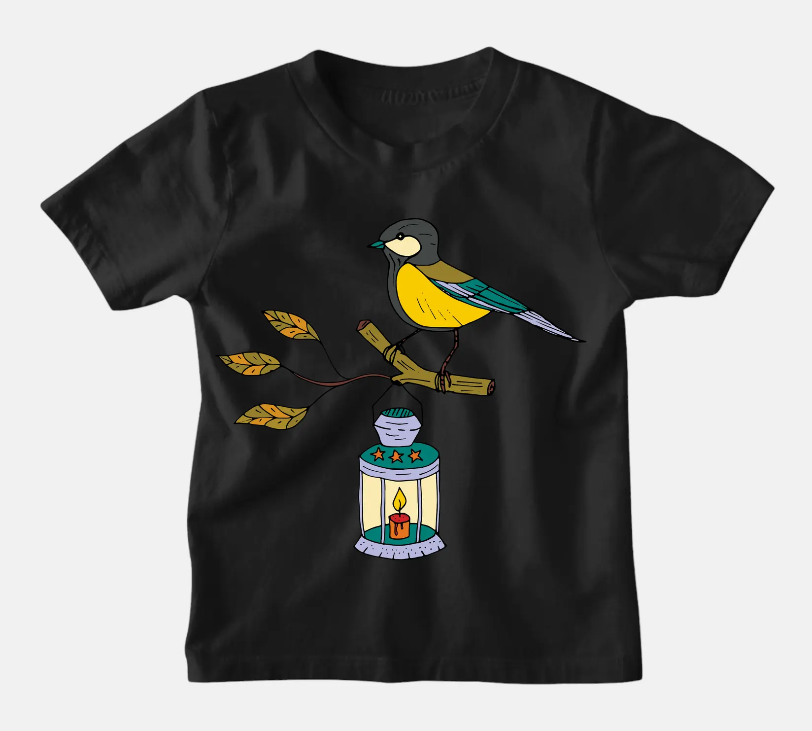 Mafimi Majica za dečake Bird, Crna
