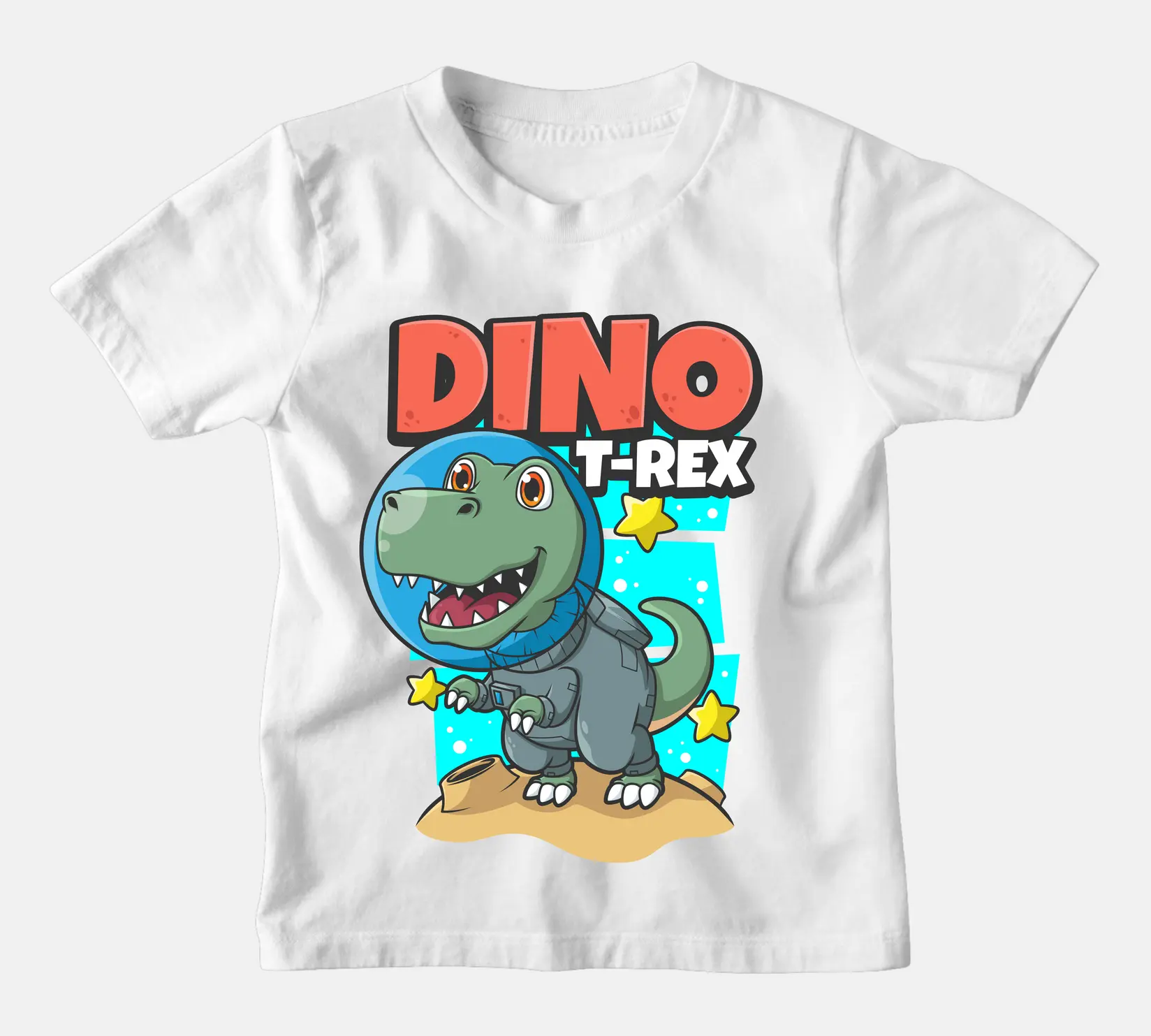 Mafimi Majica za dečake T Rex Dino, Bela