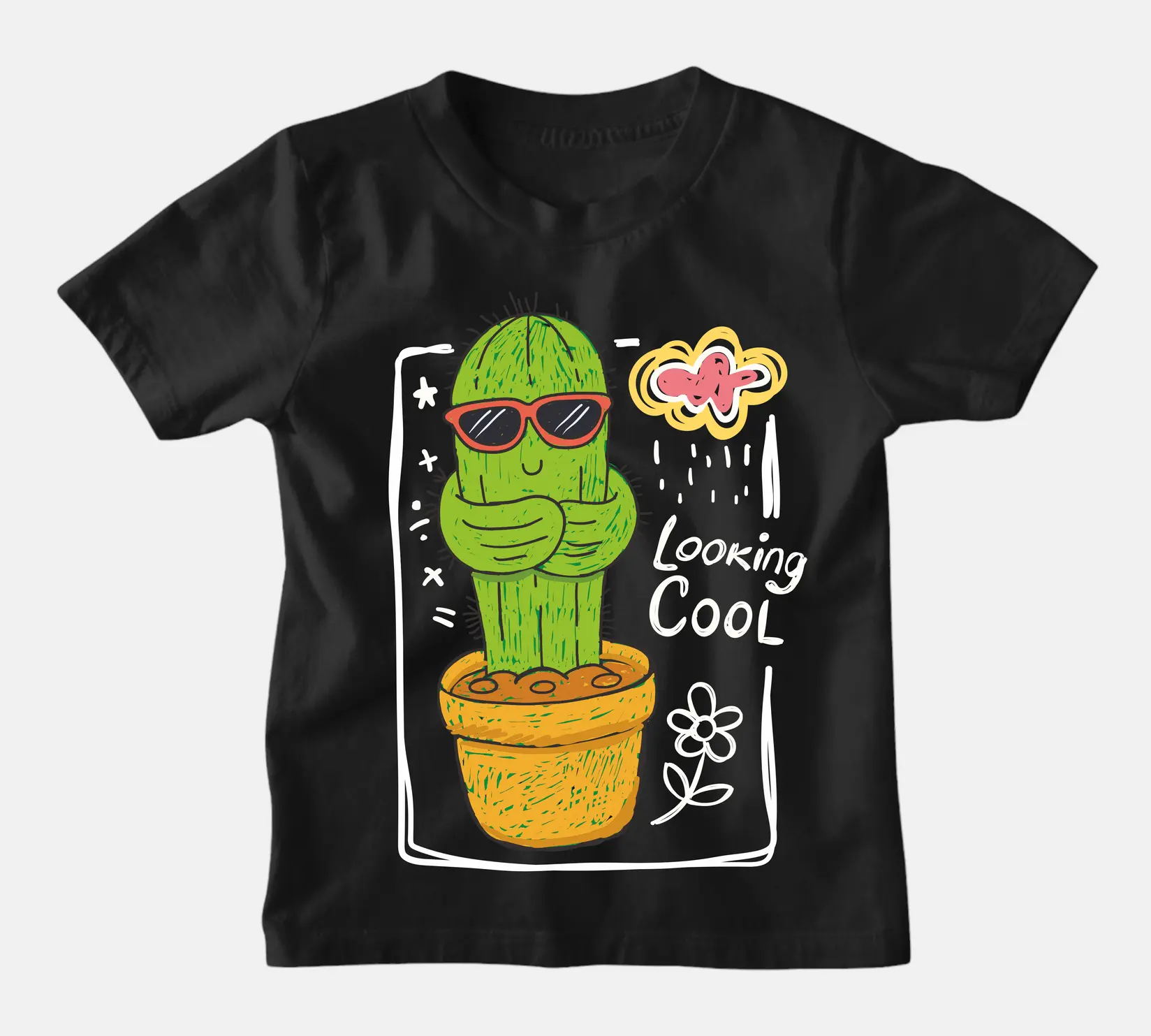 Mafimi Majica za dečake Cactus, Crna