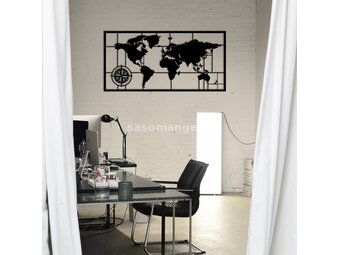 WALLXPERT Zidna dekoracija World Map Metal Decor 7