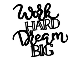 WALLXPERT Zidna dekoracija Work Hard Dream Big 1