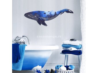 WALLXPERT Zidna dekoracija Reef Whale Metal Wall Art APT651