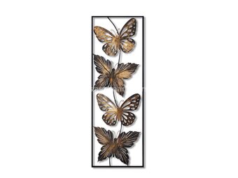 WALLXPERT Zidna dekoracija Metal Art Butterfly