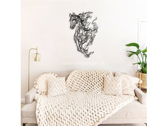 WALLXPERT Zidna dekoracija Metal Horse Line Art APT724