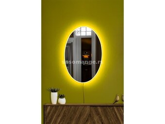 HANAH HOME Ogledalo sa LED osvetljenjem Elliptical Single 30x40 cm Yellow