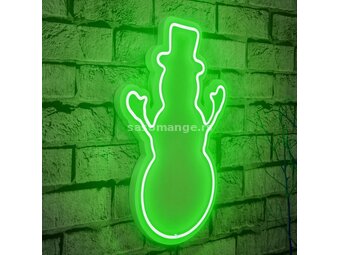 WALLXPERT LED dekoracija Snowman Green