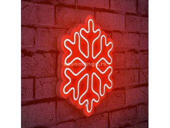 WALLXPERT LED dekoracija Snowflake Red