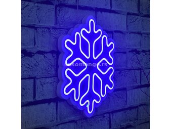 WALLXPERT LED dekoracija Snowflake Blue