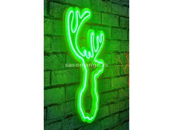 WALLXPERT LED dekoracija Deer Green