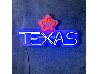 WALLXPERT Dekorativna rasveta Texas Lone Star Red