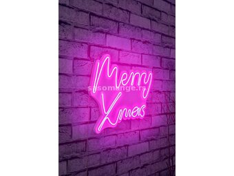 WALLXPERT Dekorativna rasveta Merry Christmas Pink