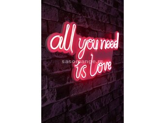 WALLXPERT Dekorativna rasveta All You Need is Love Red