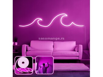OPVIQ Zidna LED dekoracija Wave Large Pink