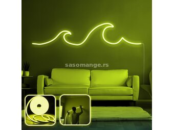 OPVIQ Zidna LED dekoracija Wave Large Yellow