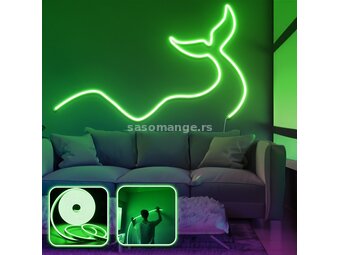 OPVIQ Zidna LED dekoracija Wave and Tail Large Green
