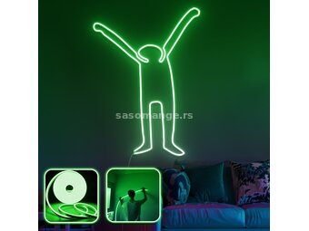 OPVIQ Zidna LED dekoracija Partying XL Green