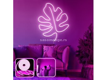 OPVIQ Zidna LED dekoracija Leaf Large Pink