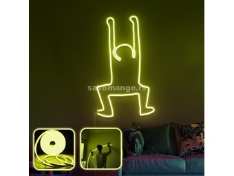 OPVIQ Zidna LED dekoracija Happiness XL Yellow