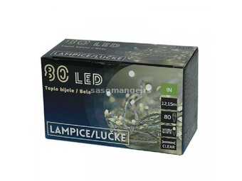 ED Novogodišnje lampice LED bele 80 komada B-O 52-104000