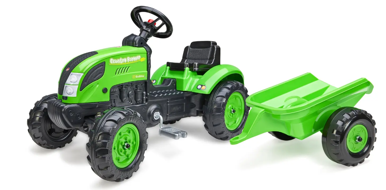 FALK Igračka Traktor sa prikolicom Country Farmer zeleni