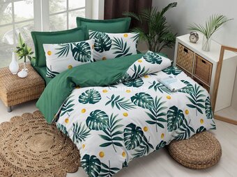 L`ESSENTIEL MAISON Posteljina (260x220) Monstera Green