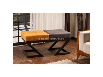 Atelier del Sofa Tabure Brda Anthracite Mustard