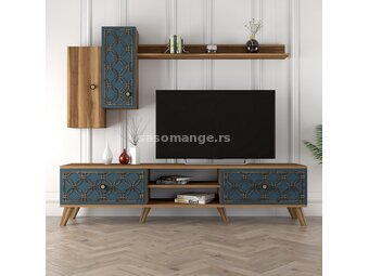 HANAH HOME TV polica Class S Walnut Chalcedony