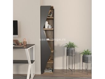 HANAH HOME Polica za knjige Arrow Black Walnut