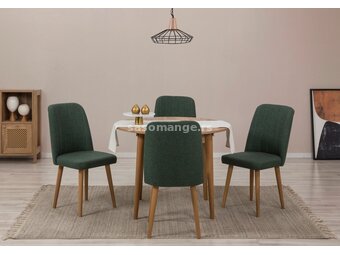 HANAH HOME Trpezarijski sto i stolice Vina 1070 Atlantic Pine Green