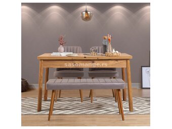 HANAH HOME Trpezarijski set Santiago Atlantice Soho Grey