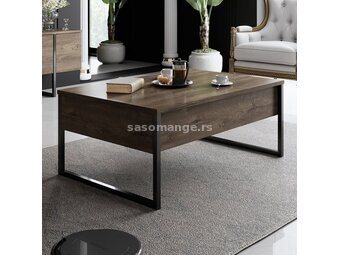 HANAH HOME Sto za dnevnu sobu Luxe Walnut Black