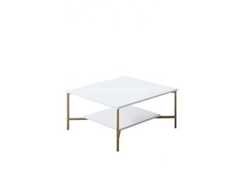 HANAH HOME Sto za dnevnu sobu Gold Line White Black 1