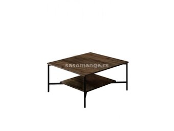 HANAH HOME Sto za dnevnu sobu Black Line Walnut Black 1