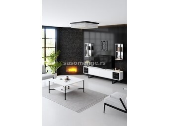 HANAH HOME Set za dnevnu sobu Black Line Set White Black