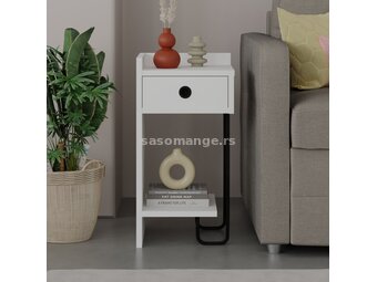 HANAH HOME Noćni stočić Sirius Left White v2