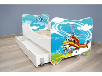 TOP BEDS Happy Kitty Dečiji krevet 160x80 + fioka Helicopter