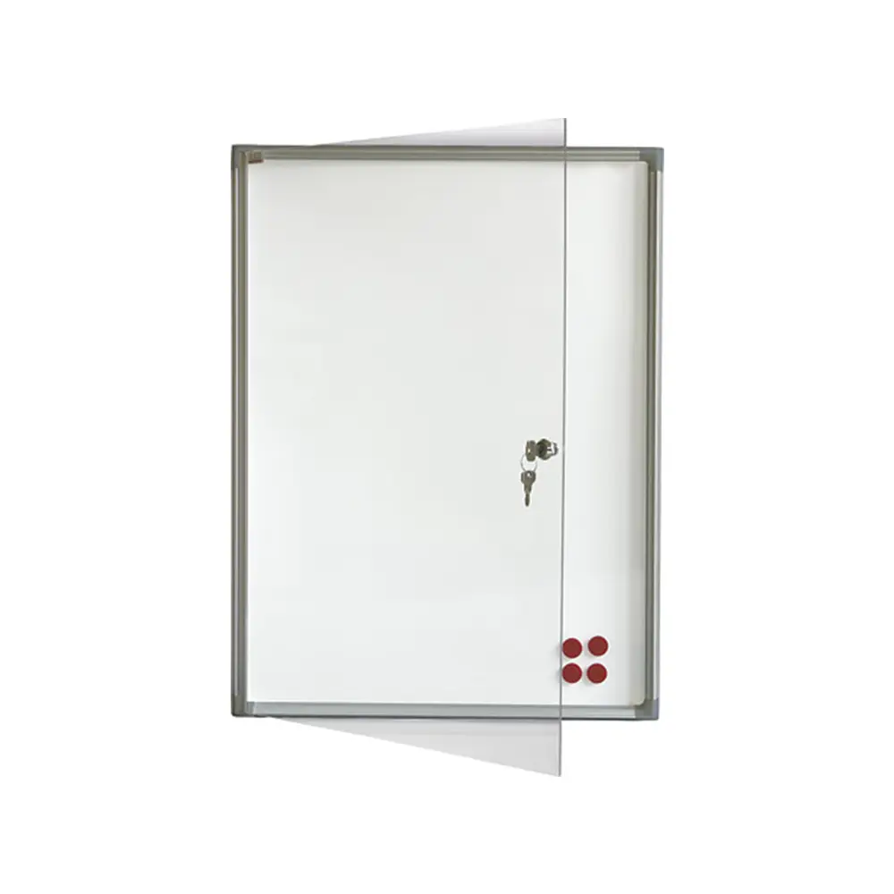 2x3 Oglasna tabla bela magnetna sa vratima i ključem GS46 6xA4 73X68cm