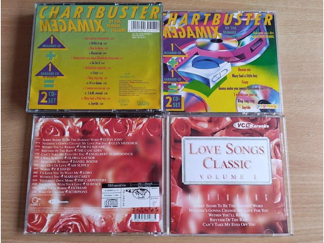 Chartbuster Megamix+Love Songs Classic-Karaoke 2+1 CDs