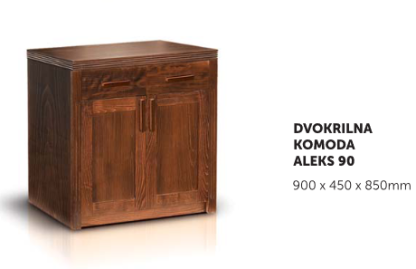 Dvokrilna Komoda Aleks 90″