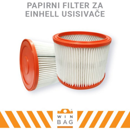 FILTER ZA EINHELL USISIVAČE AS/BT-VC/DUO/INOX/TE-VC/TH-VC – PAPIRNI