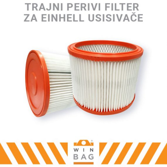 FILTER ZA EINHELL USISIVAČE AS/BT-VC/DUO/INOX/TE-VC/TH-VC – TRAJNI/PERIVI