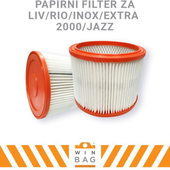 FILTER ZA LIV RIO/INOX/JAZZ/AGUAFILTER1500 USISIVAČE – PAPIRNI HFWB909