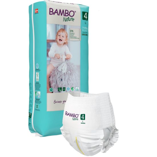 Bambo Pelene Nature Eco-Friendly 4 gaćice (7-12kg) 40 komada