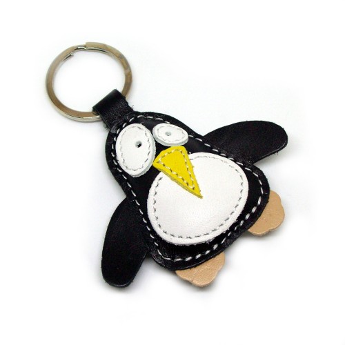 Crni pingvin kožni privesak za ključeve - 004