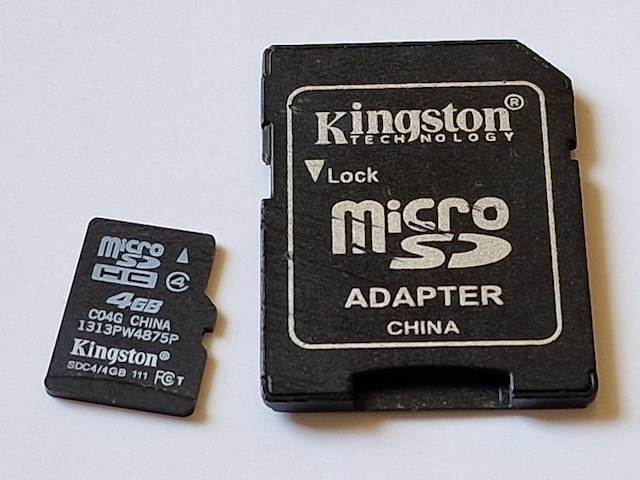 4GB micro SD kartica Kingston sa SD adapterom