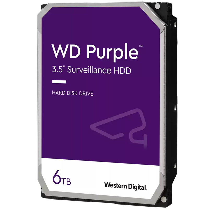 WESTERN DIGITAL HDD Video Surveillance WD Purple 6TB CMR, 3.5'', 256MB, SATA 6Gbps, TBW: 180
